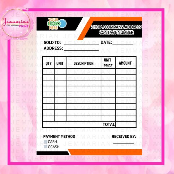 COD PERSONALIZE RECEIPT or SALES INVOICE | Lazada PH