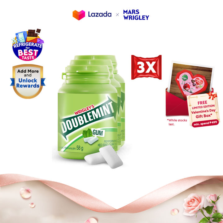 DOUBLEMINT® Peppermint Gum Candy Pellet Bottle 40s [Bundle of 3 ...