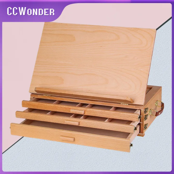 CCWonder ToolLarge Workstation Wooden Drawing Board Adjustable Table ...