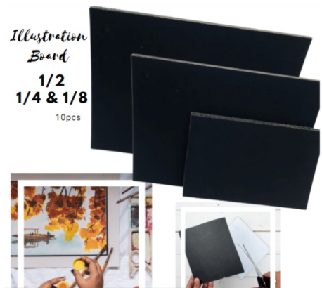 50pcs Illustration Board all size 1/8 , 1/4 , 1/2 | Lazada PH