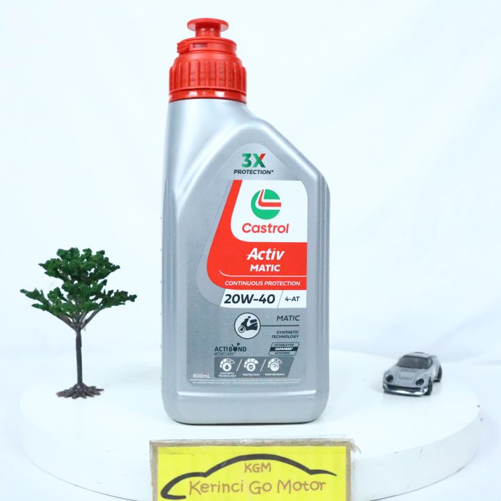 Castrol Active Matic SAE 20W-40 800ml API SL JASO MB Oli Motor Scooter ...