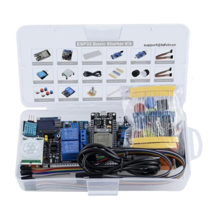 Basic Starter Kit for ESP32 ESP-32S WiFi I OT Development Board with Tutorial for IoT Projects ...