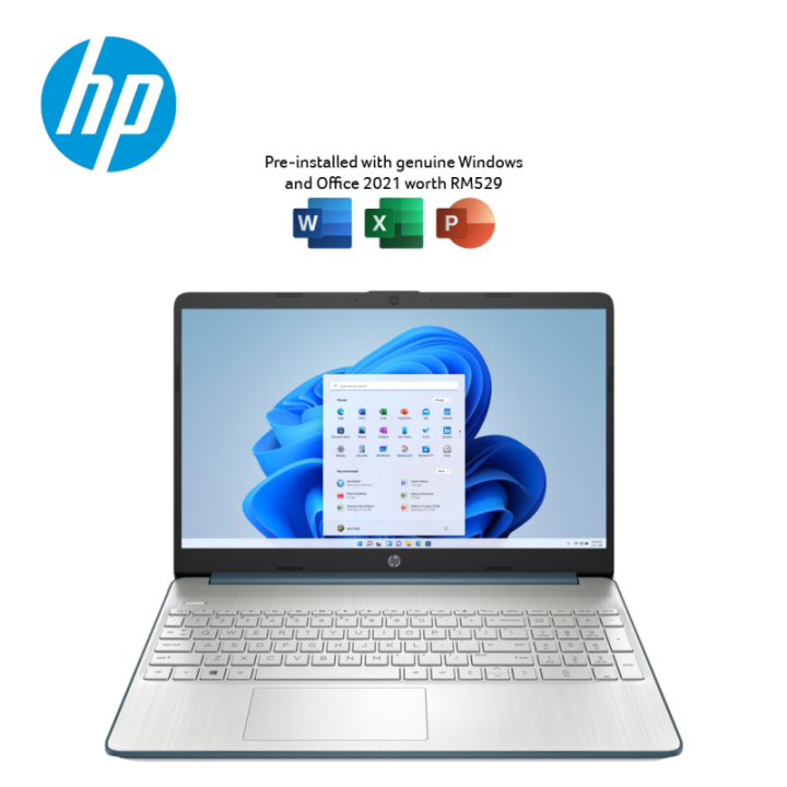 HP 15s-Eq2195AU 15.6'' FHD Laptop Spruce Blue ( Ryzen 3 5300U, 8GB ...