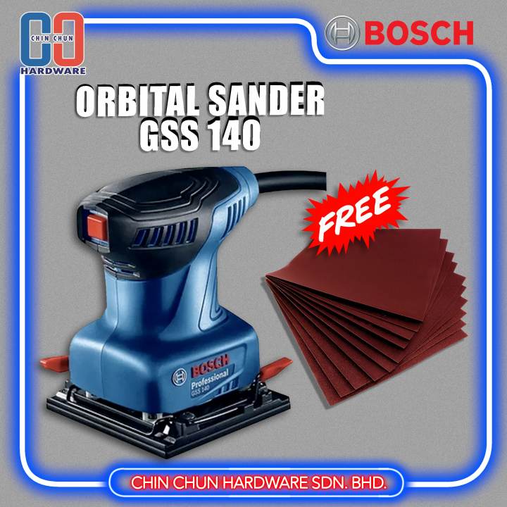 BOSCH GSS 140 | GSS140 PROFESSIONAL ORBITAL SANDER 220W FOC SANDPAPER ...