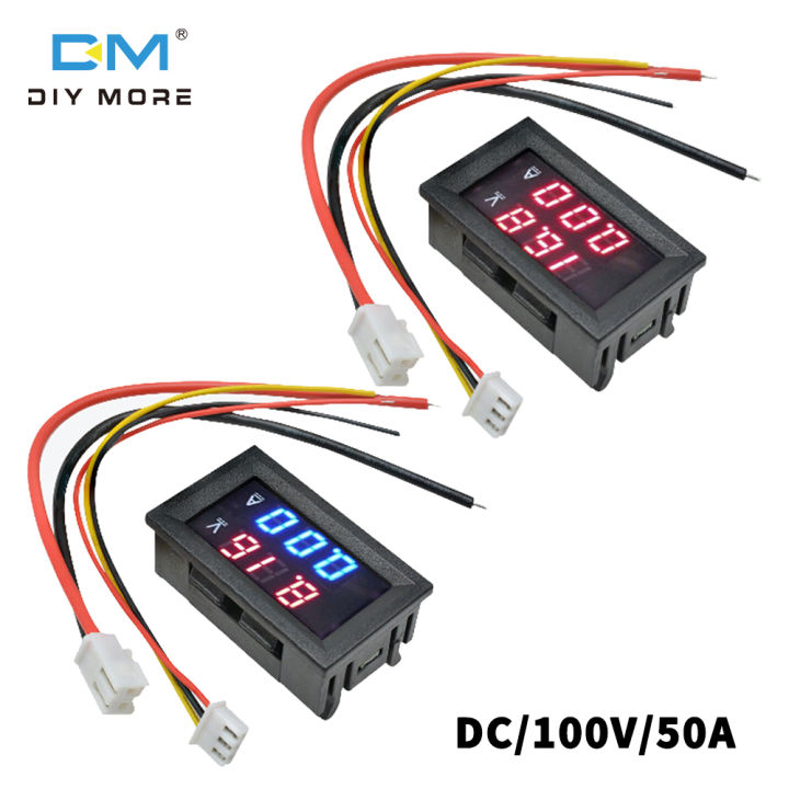 diymore DC100V 50A/DC/100V/10A Voltmeter Ammeter LED Amp Dual Voltage ... diymore DC100V 50A/DC/100V/10A Voltmeter Ammeter LED Amp Dual Voltage ...