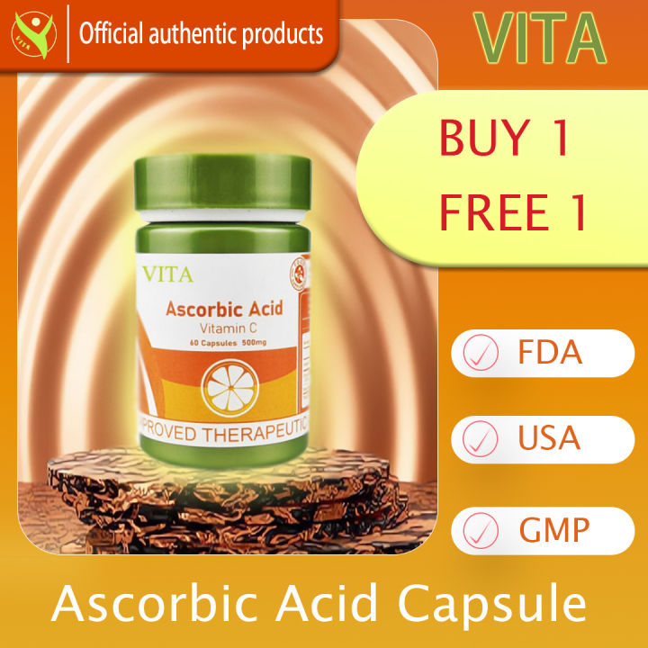 Vita 60pcs Ascorbic Acid Vitamin C Capsule Supplement Lazada Ph