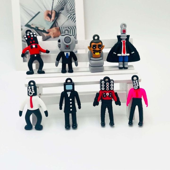 NJJU Skibidi Toilet Mini Skibidi Toilet Keychain Skibidi Bop Bop Tv Man ...