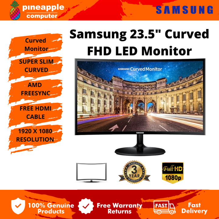 Samsung 23.5" LC24F390FHEXXM Curved FHD LED Monitor -Super Slim and ...