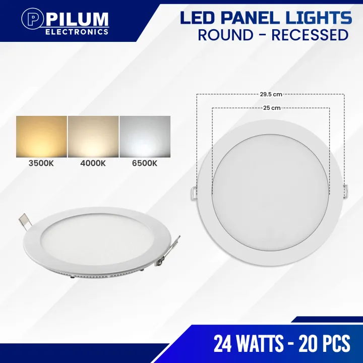 LED RECESSED PANEL LIGHTS 24Watts Round - 20pcs | Lazada PH