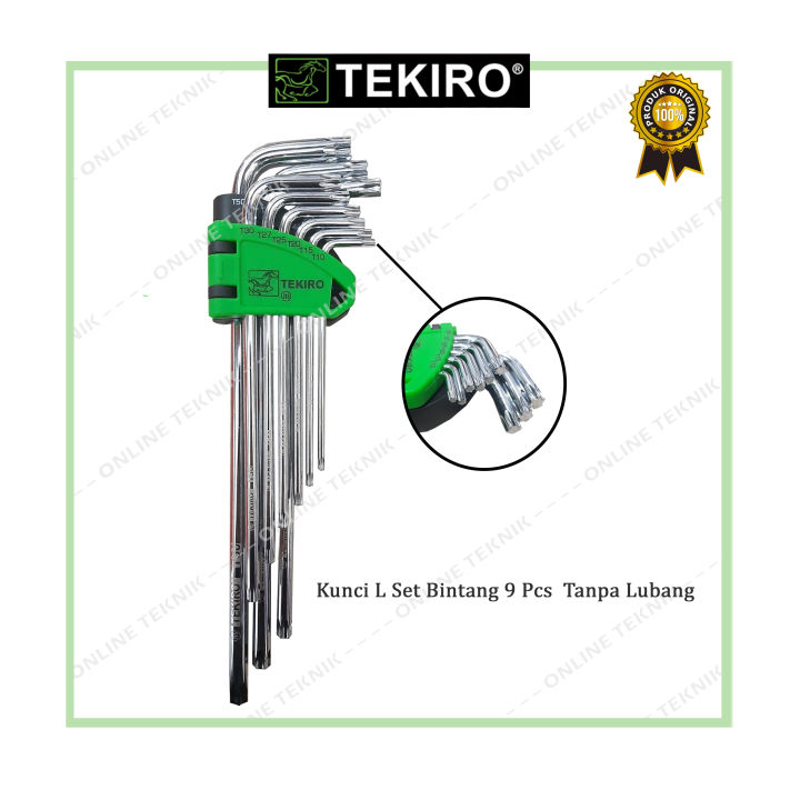 Kunci L Bintang Set Tekiro 9 Pcs TORX Key Tanpa Lubang | Lazada Indonesia