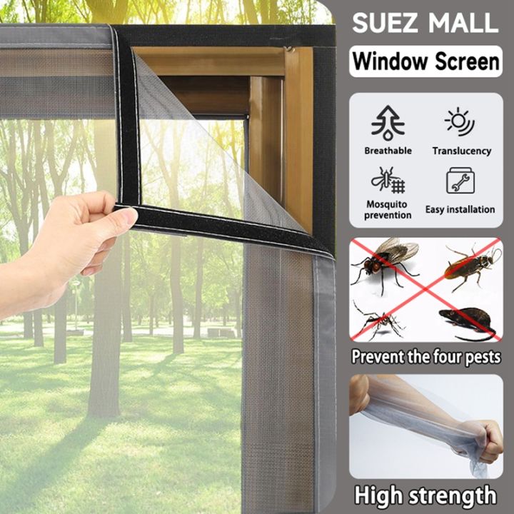 Self-Adhesive Simple Insect-Proof Invisible Screen Window Without ...