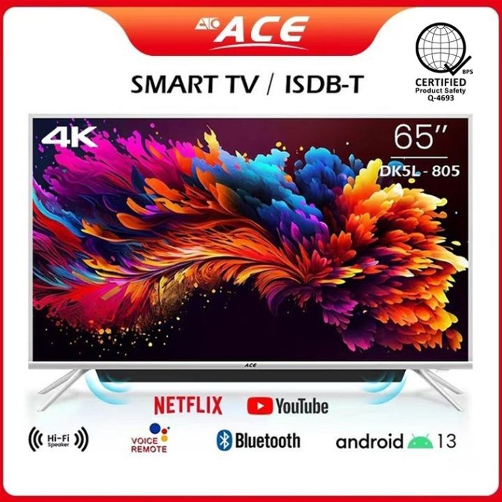 ACE 65" UHD 4K Smart Google TV (WebOS, Netflix, Youtube, Chromecast, BT ...
