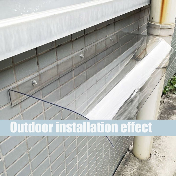 Outdoor transparent invisible canopy PC board transparent mute canopy ...