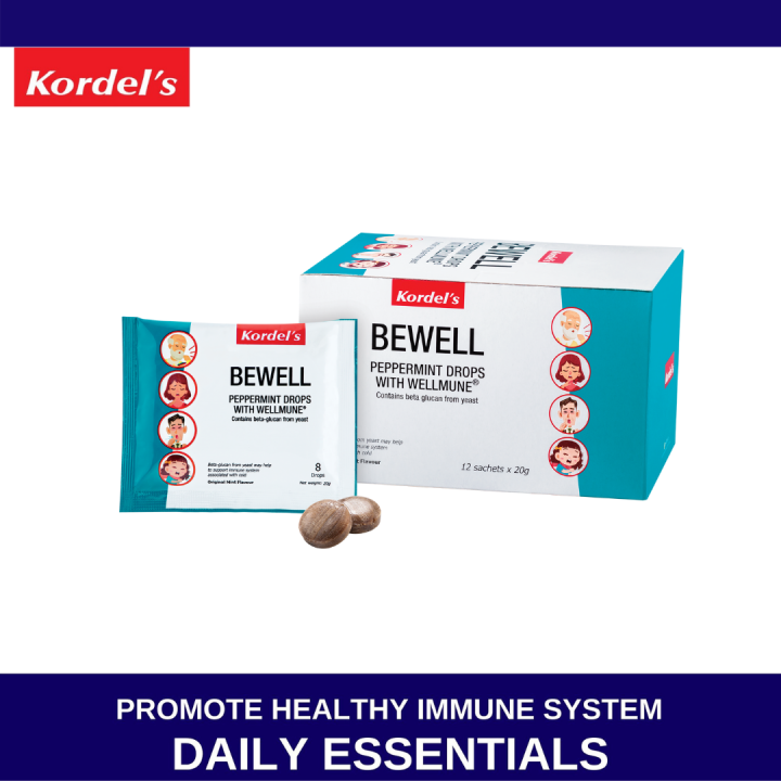 (Exp 12/26) Kordel's BEWELL Peppermint Drops with Wellmune 12x20g (8 ...