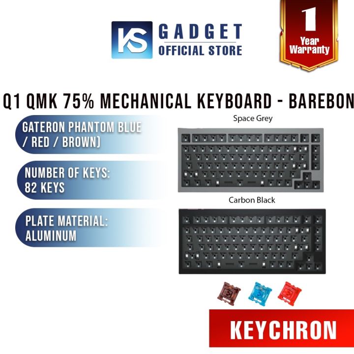 KEYCHRON Q1 QMK 75% MECHANICAL KEYBOARD - BAREBONE | Lazada