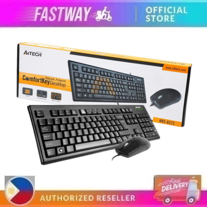 A4TECH KRS-8372 KEYBOARD + MOUSE USB (BLACK) / 7D | Lazada PH