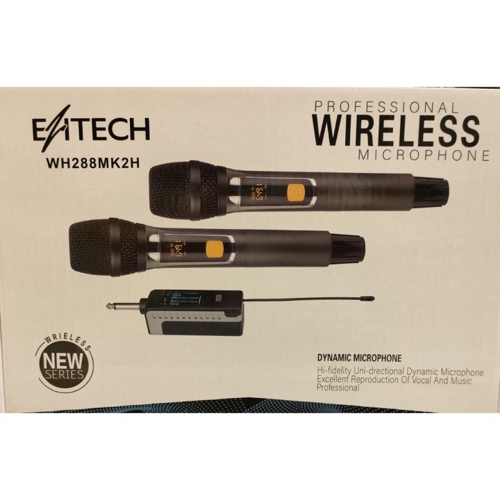 EZITECH WH288MK2H PROFESSIONAL DUAL CHANNEL UHF WIRELESS MICROPHONE ...