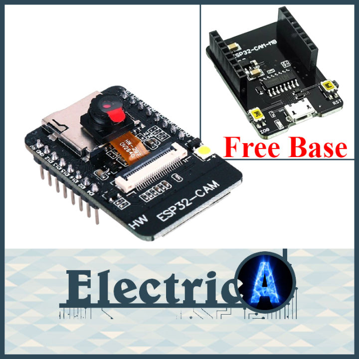 ESP32 CAM (AI Thinker) + Free Base WiFi + Bluetooth Development Board ...