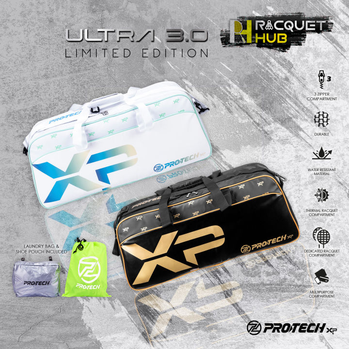 Protech ULTRA 3.0 LIMITED EDITION PRO TOUR Badminton Bag with Thermal ...