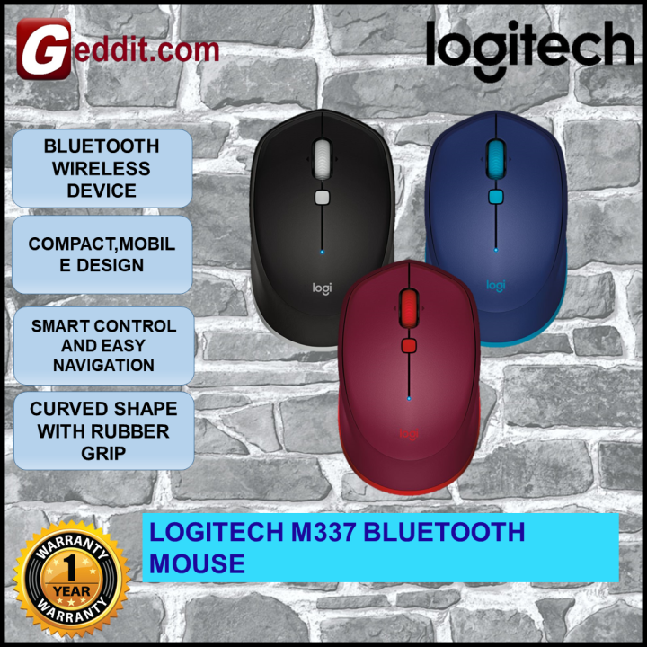 Logitech M337 BLUETOOTH MOUSE (BLACK / BLUE / RED ) - 910-004521 / 910-004534 / 910-004535 (SEE ...