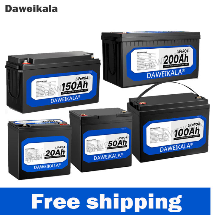 Large Capacity Battery 12v 20ah 50ah 100ah 150ah 200ah Lifepo4 Battery ...