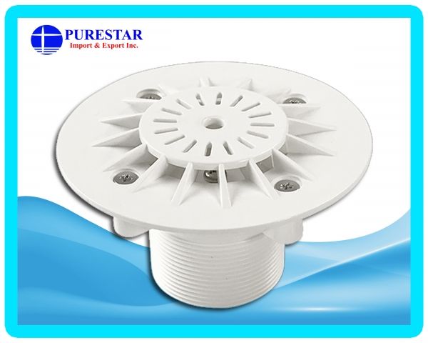 EMAUX Floor Inlet for Concrete pools, 1.5"Solvent, G2A Screwthread ...