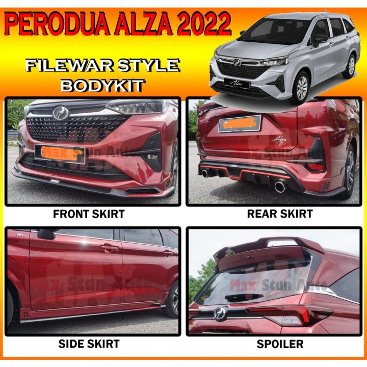 PERODUA ALZA 2022 FILEWAR BODYKIT (FILEWAR) SKIRT LIP FOR NEW ALZA ...