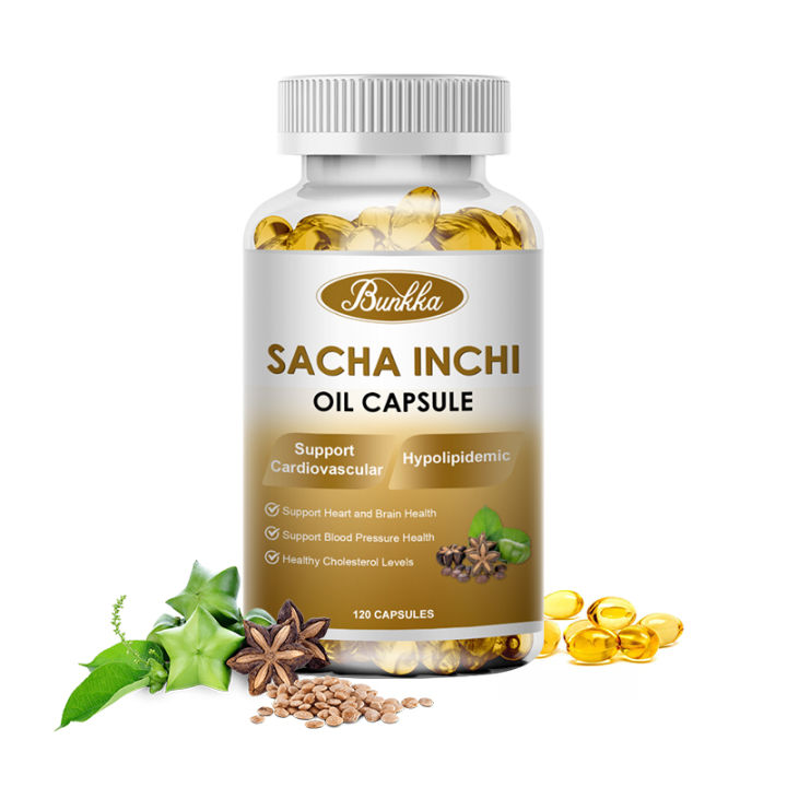 Sacha Inchi Oil Capsules 600mg for Heart and Brain Health Cholesterol ...