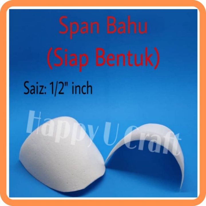 (1/2 inch)Span Bahu/Shoulder Pad Cap VP(Siap Bentuk)(12 pasang/pack ...