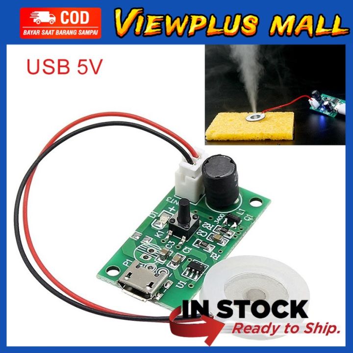 Modul Ultrasonic Atomizer Humidifier Usb 5V Papan Sirjuit Pembuat Kabut ...