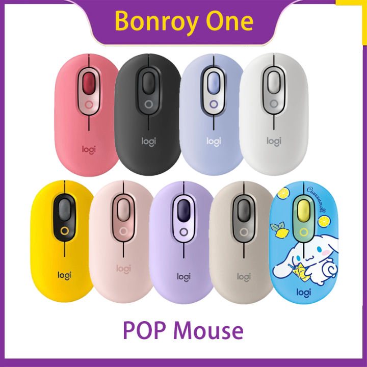 Logitech POP Mouse Wireless Bluetooth Computer Peripheral with ...
