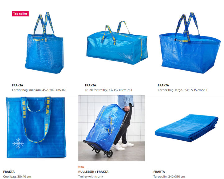 IKEA Multipurpose Reusable Recycle Bag Grocery Bag Laundry Bag Carrier ...