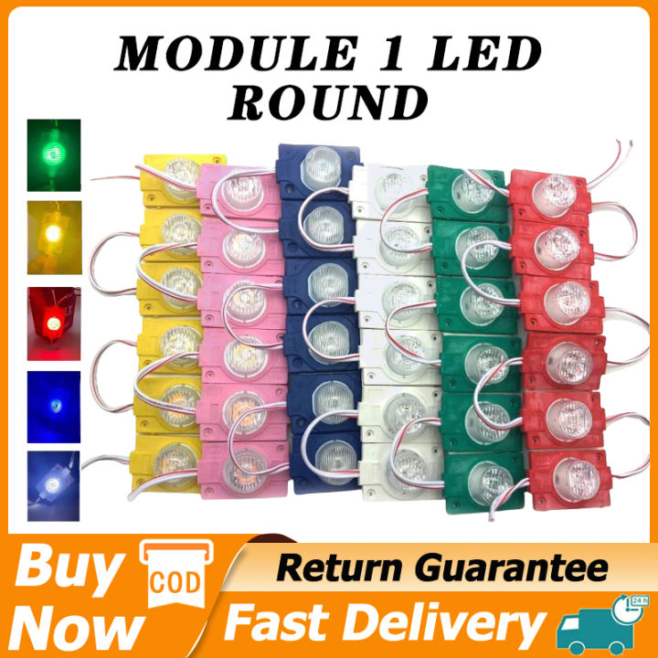 1 LED MODULE CIRCLE Car Motorcycle 1 LED Round Light Module 12VDC ...