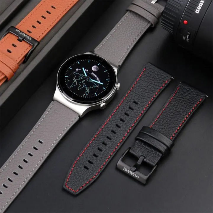 Dây Đeo Bằng Da 22Mm Cho Huawei Gt3 GT2 2 Pro 46MM Dây Đeo Đồng Hồ Vòng ...