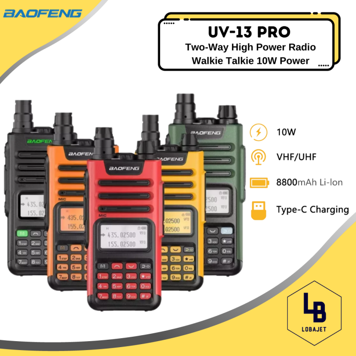 BAOFENG UV-13 PRO - Two-Way High Power Radio Walkie Talkie 10W Power ...