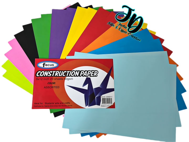 Focus Construction Paper [9x12 inch] [20 Sheets] | Lazada PH