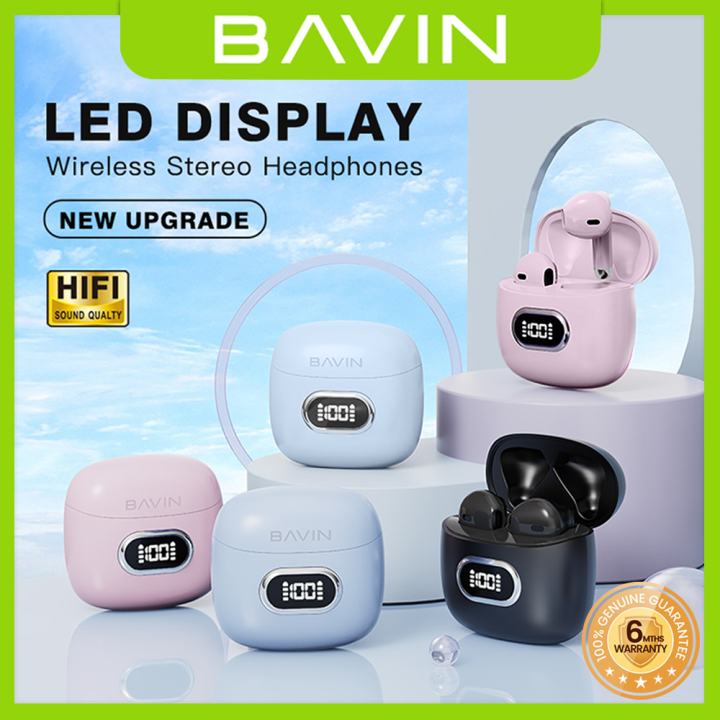 BAVIN BA19 Pro TWS Wireless Earphone Bluetooth Version Earbuds HiFi Stereo Touch Control ...