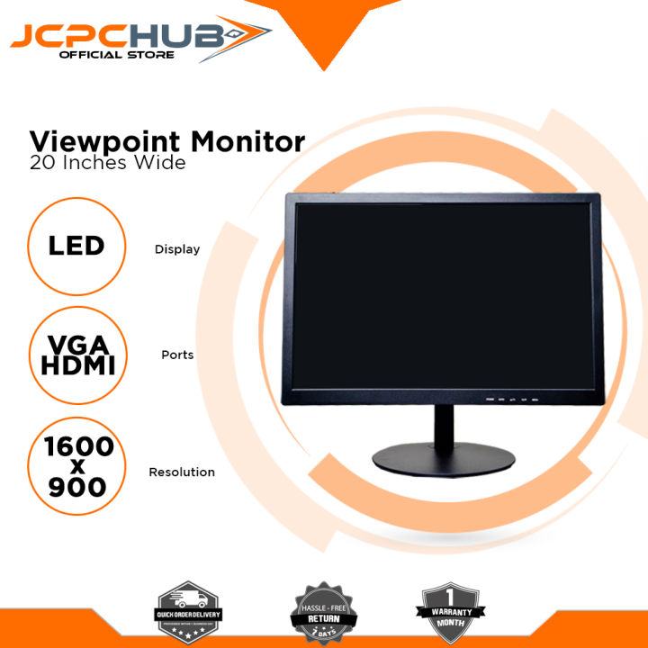 Viewpoint Monitor V2000HD 20" LED Screen HDMI VGA Monitor 1600 x 900 ...