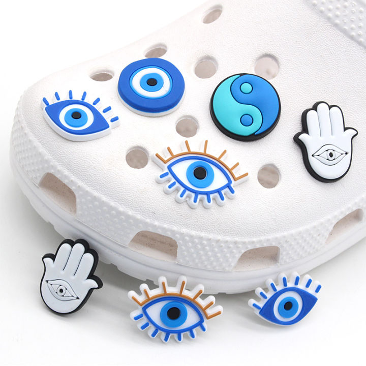 Versatile 1PCS Shoe Charms Cartoon Eye of Evil Blue Series DIY Slipper ...