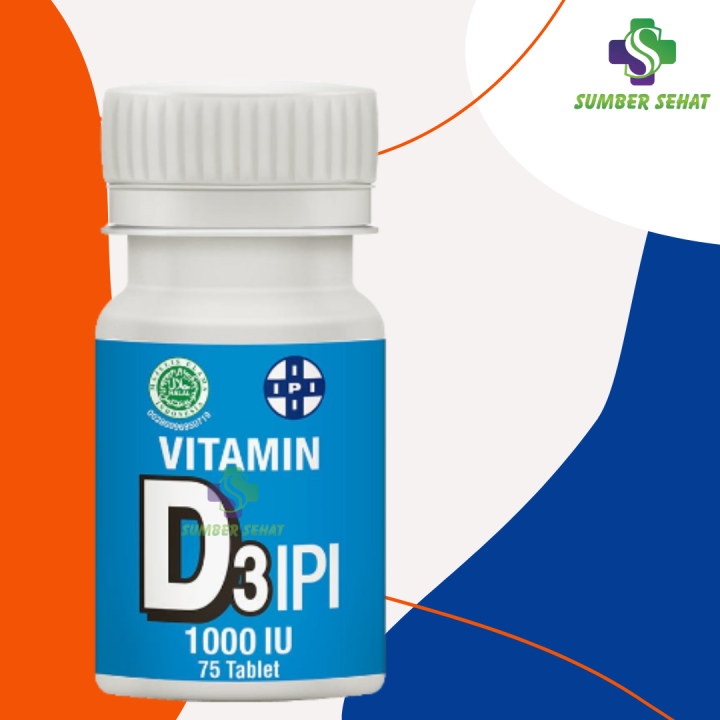 VITAMIN D3 IPI 1000 IU BOTOL 75 TABLET | Lazada Indonesia