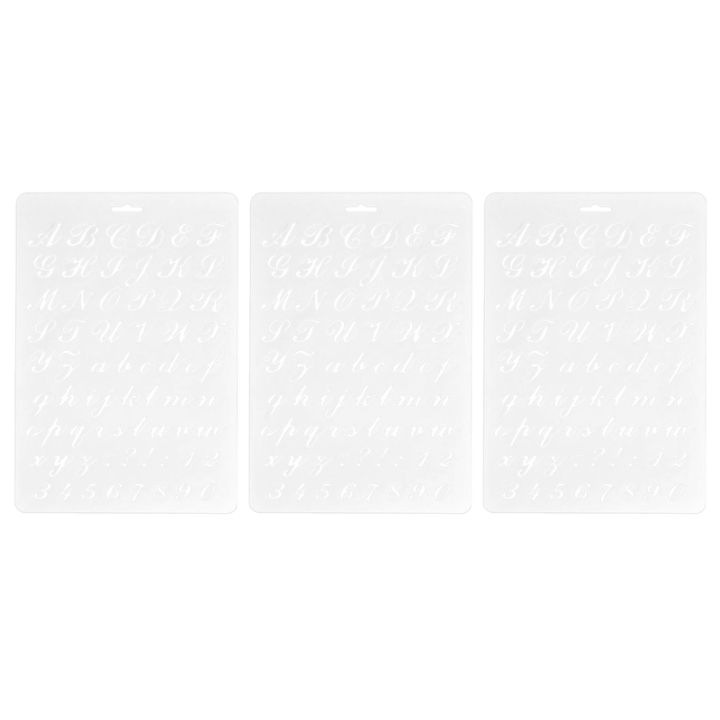 3X Lettering Stencils, Letter and Number Stencil, Painting Paper Craft ...