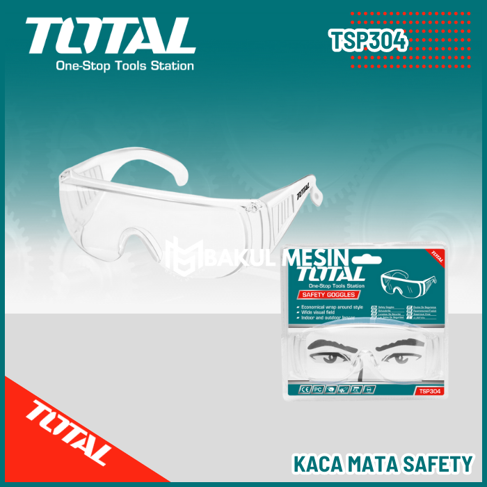 TOTAL TSP304 Kaca mata kerja kaca mata Safety Goggles TSP 304 | Lazada ...