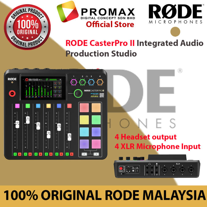 RODE CASTER PRO II Integrated Podcast Production Console Rode CasterPro ...