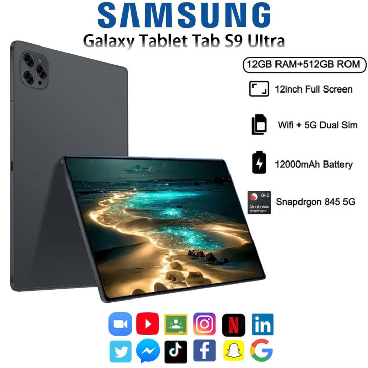 SAMSUNG S9 Ultra Tablet Black 10.1 inch 12GB+512GB Gaming Tablet 2023 ...