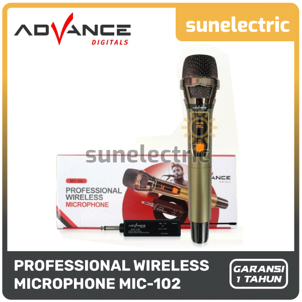 Advance Microphone MIC-102 Professional Mic Wireless Single Mic Tanpa ...