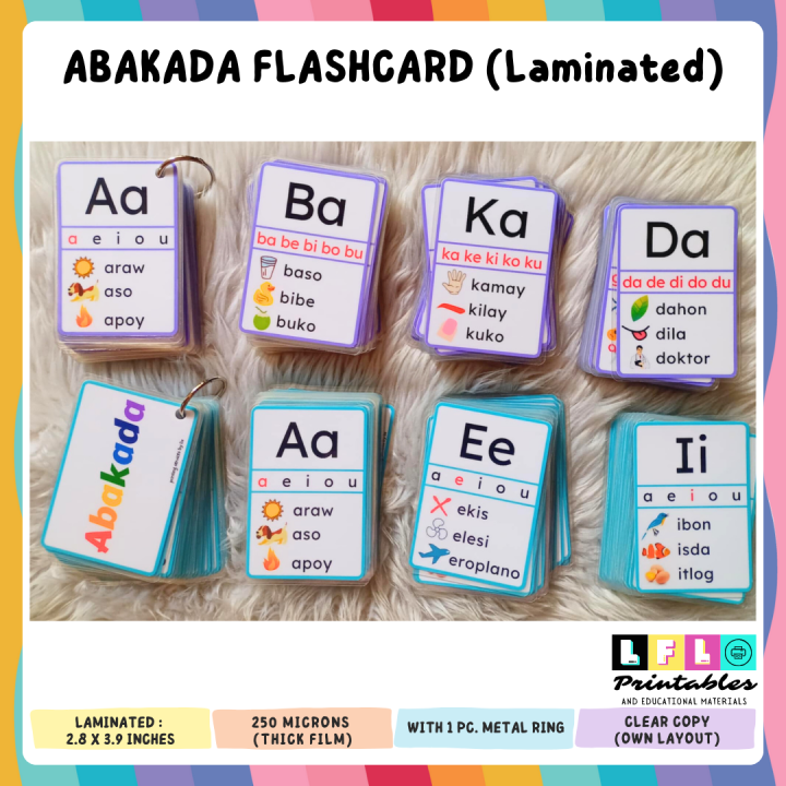 ABAKADA FLASHCARDS - TAGALOG (LAMINATED) | Lazada PH