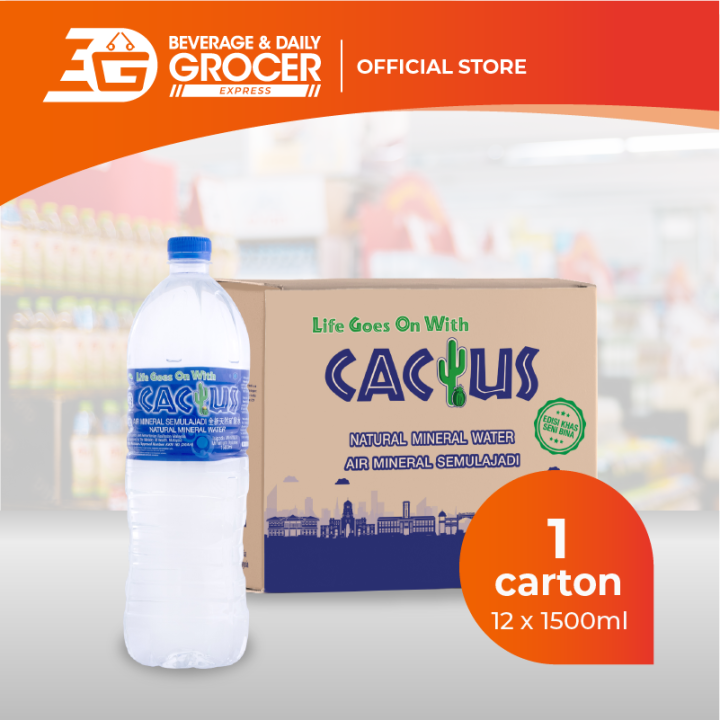 Cactus Mineral Water ( 12 x 1.5L ) 1 Carton | Lazada