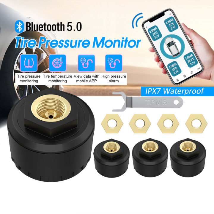 Car TPMS Tire Pressure Alarm Monitor System Auto Security Alarm Systems ...