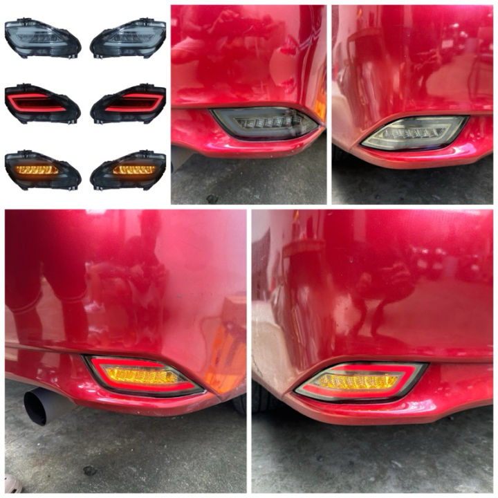 Toyota Vios 2014 - 2018 Rear Bumper Reflector with Light | Lazada PH