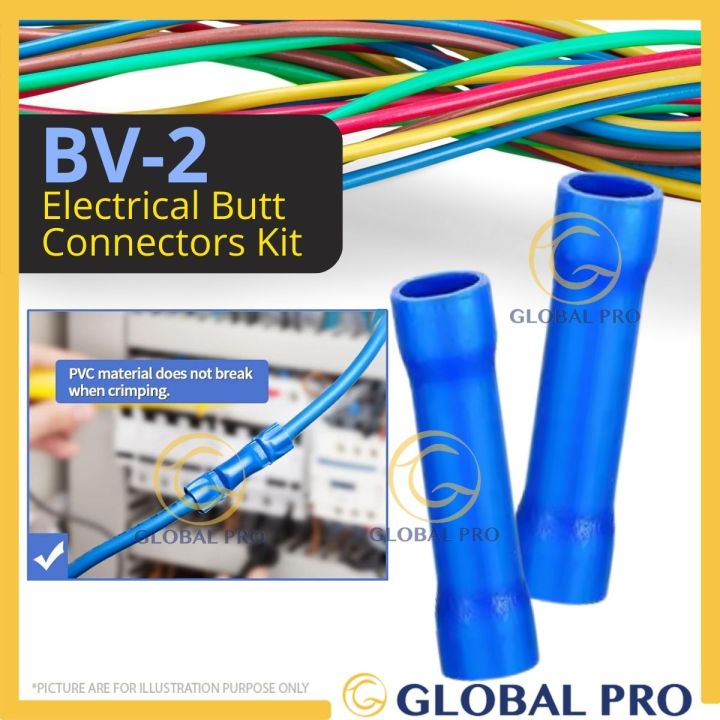 1PC BV-2 Insulated Link Terminals Cable Lug Cable Link Butt Splice ...
